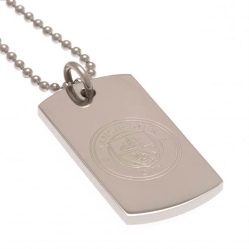 Manchester City dog tag præget stål - Manchester City FC - Fodboldstore.dk
