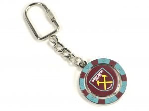 West Ham Poker chip spinner nøglering - West Ham United - Fodboldstore.dk