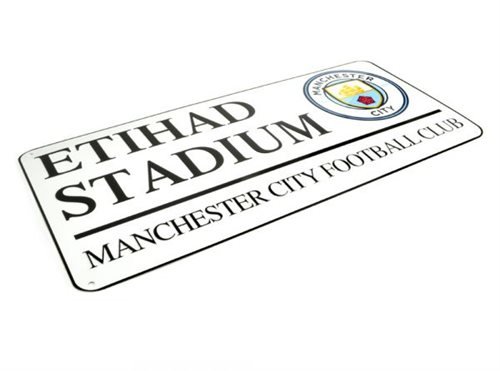 Man City ETIHAD STADIUM street sign metal skilt - Manchester City FC ...